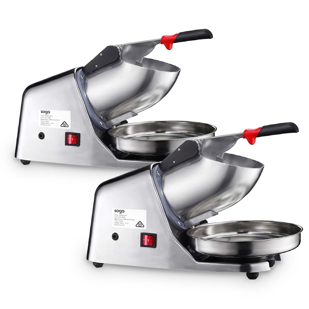SOGA 2X Commercial 300W Dual Blade Electric Ice Shaver Machine Smoothi ...