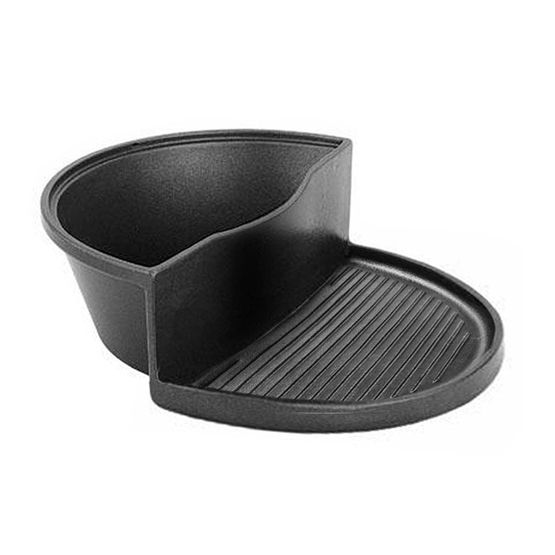 SOGA 2 in 1 Cast Iron Ribbed Fry Pan Skillet Griddle BBQ and Steamboat ...