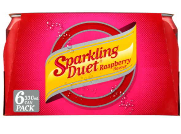 Schweppes Sparkling Duet Raspberry Soft Drink Cans 6 x 330ml – Cafe Supply