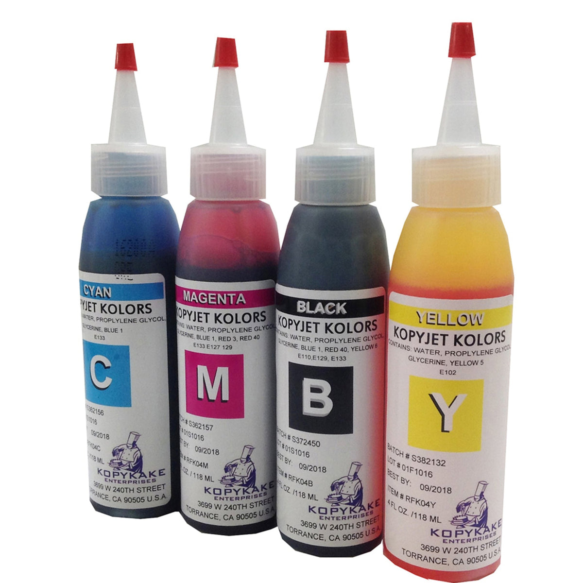 Kopykake Bottle Edible Ink Refil Kit (4 colours) 4oz – Cafe Supply