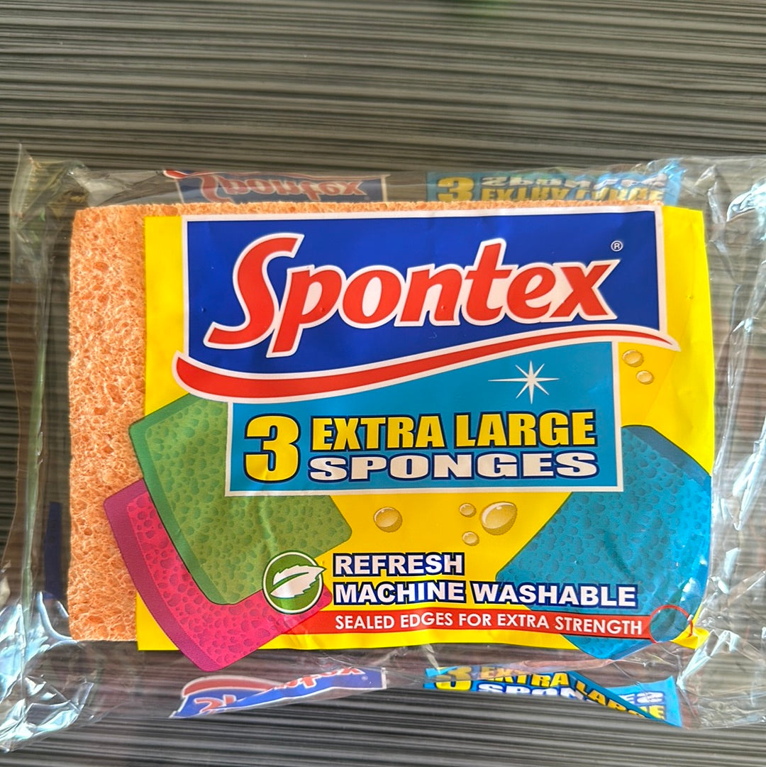 Spontex 3 Extra Large Sponge – Cafe Supply