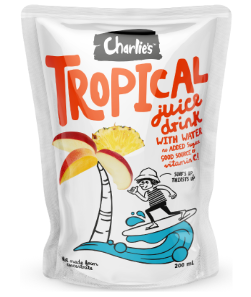 Charlie's Tropical Juice Drink With Water 200ml – Cafe Supply