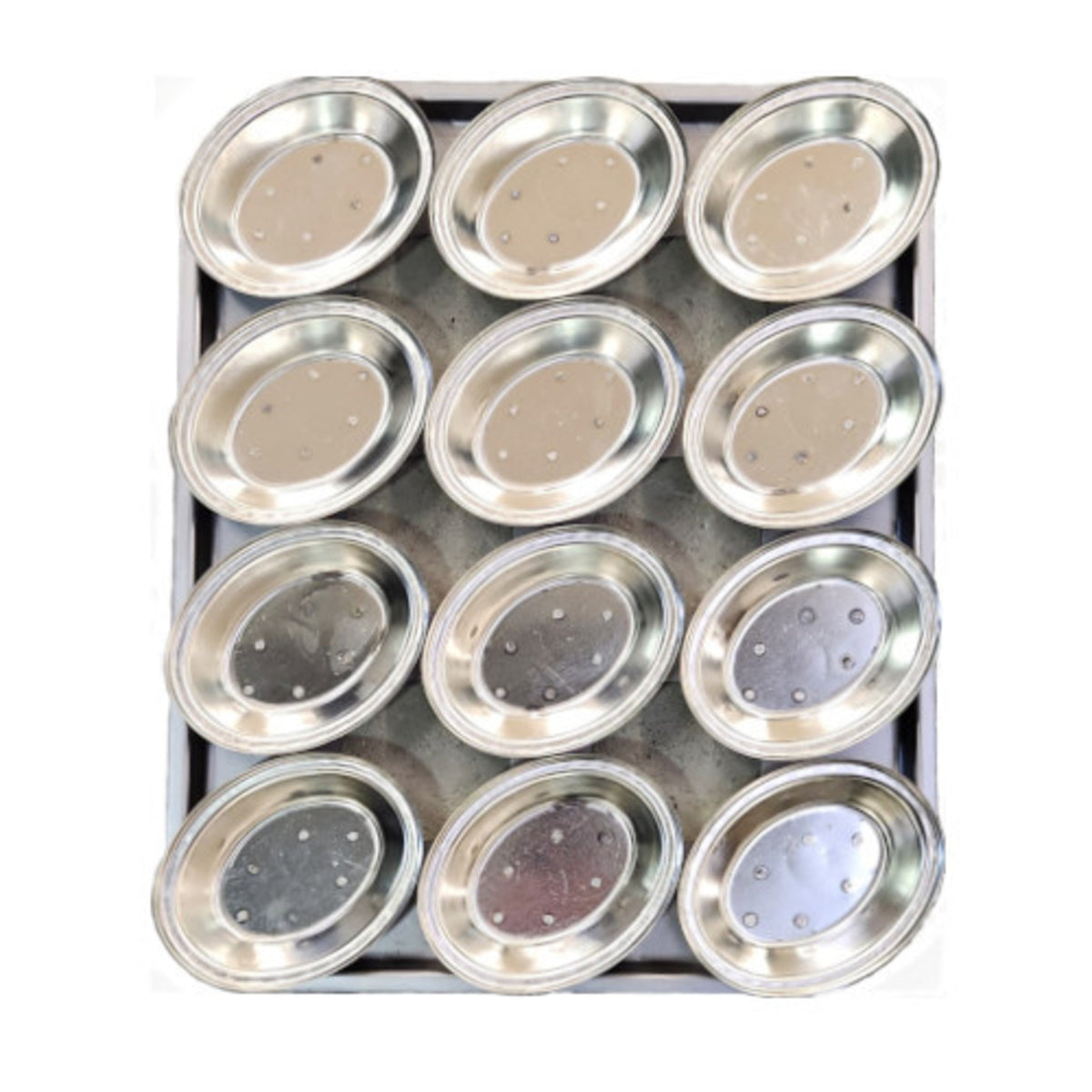 Palletized Pie Tins, (12) Oval , Tray size 460x360mm – Cafe Supply