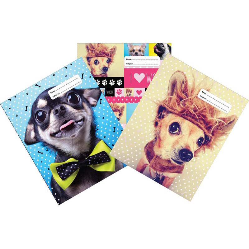 Spencil Woof Book Cover A4 Pack 3 Assorted | Cafe Supply
