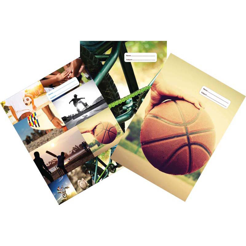 Spencil Sports Collage Book Cover 1B5 Pack 3 Assorted – Cafe Supply