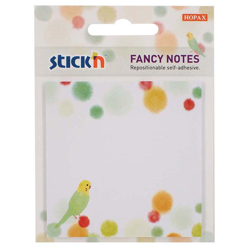 Stick'n Fancy Notes Budgie 76x76mm 30 Sheets – Cafe Supply