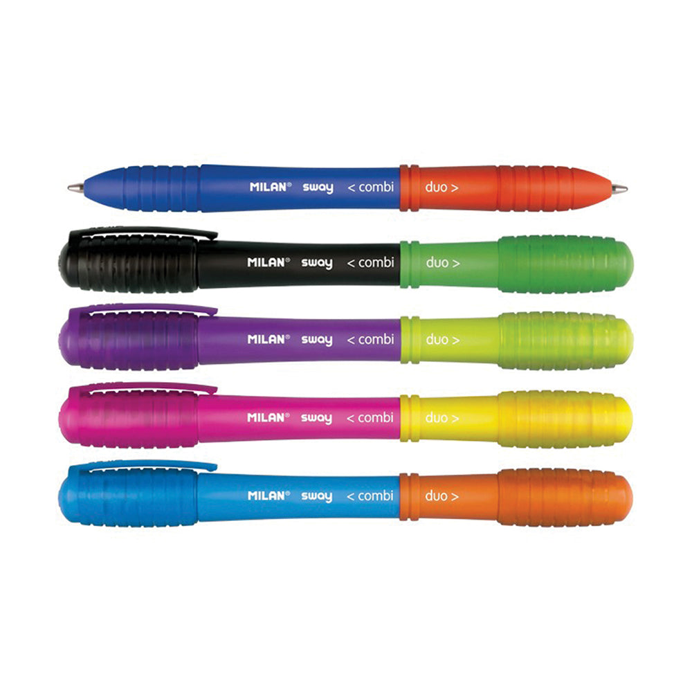 Milan Sway Combi Duo Ballpoint Pens 5 Pack 10 Assorted Colours – Cafe ...