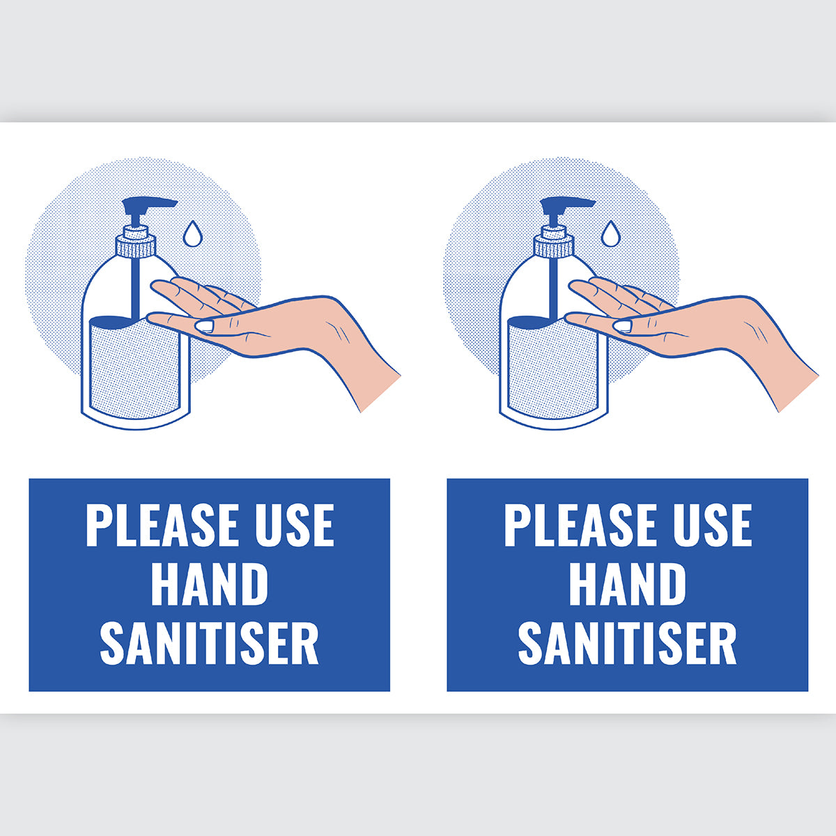Avery Pre-Printed Self-Adhesive Sign Please Use Hand Sanitiser A4 2up ...