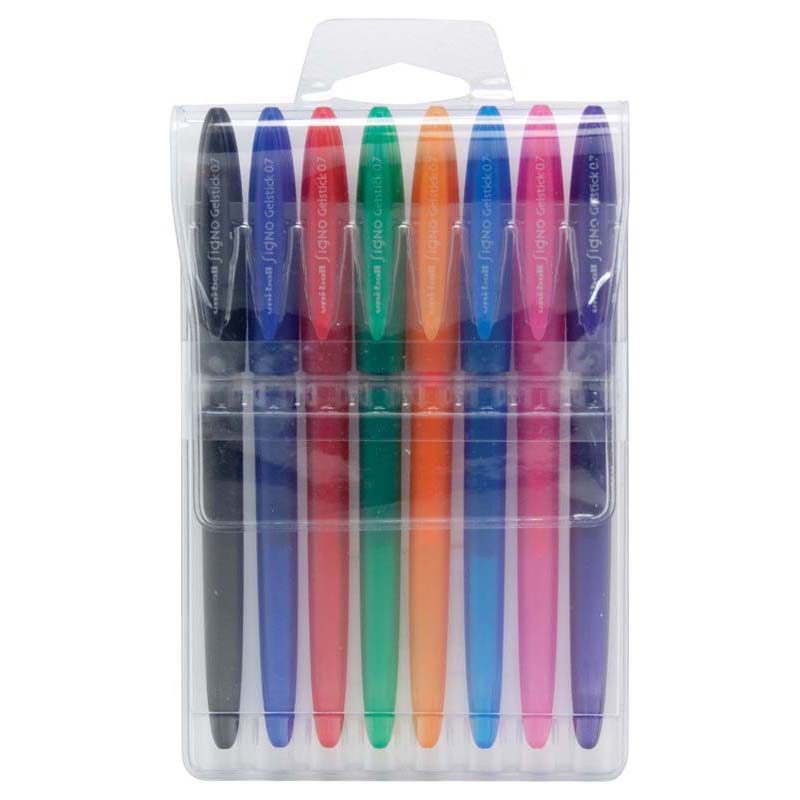 Uni-ball Signo Gelstick 0.7mm Capped Pack 8 Asstd UM-170 – Cafe Supply