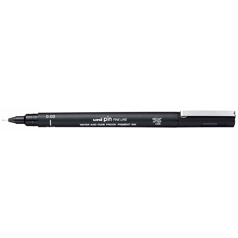 Uni Pin Fineline Permanent 0.03mm Black 003-200 – Cafe Supply