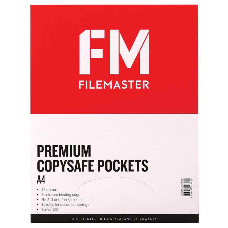 FM Pocket Copysafe A4 Premium Glass Clear 50um Box 100 – Cafe Supply