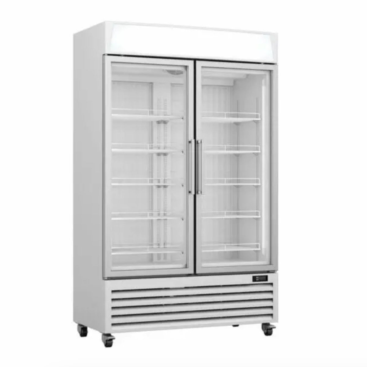 Upright Double Glass Door Freezer - Cafe Supply